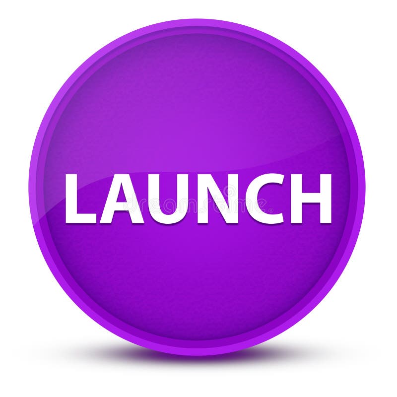 Launch Luxurious Glossy Purple Round Button Abstract Stock Illustration ...