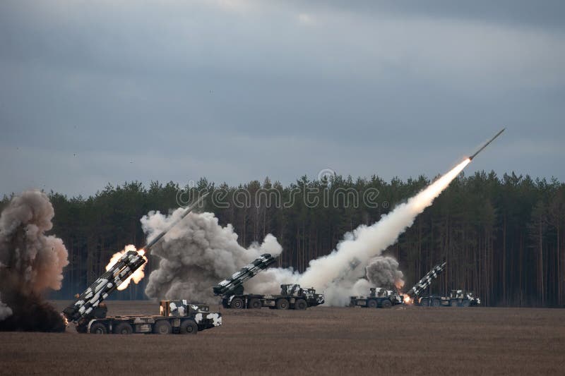 Launch of Military Missiles Stock Image - Image of orange, range: 261243773
