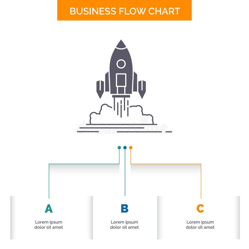 Launch, Mission, Shuttle, Startup, Publish Business Flow Chart Design ...