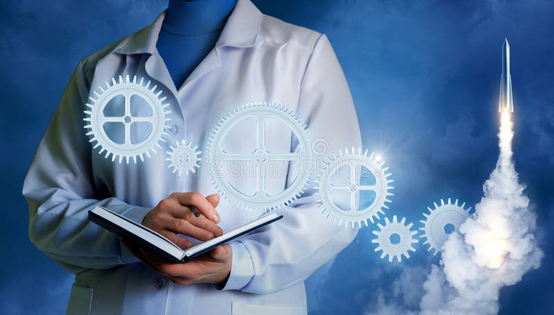 Launch of a New and Complex Project. Stock Image - Image of information ...