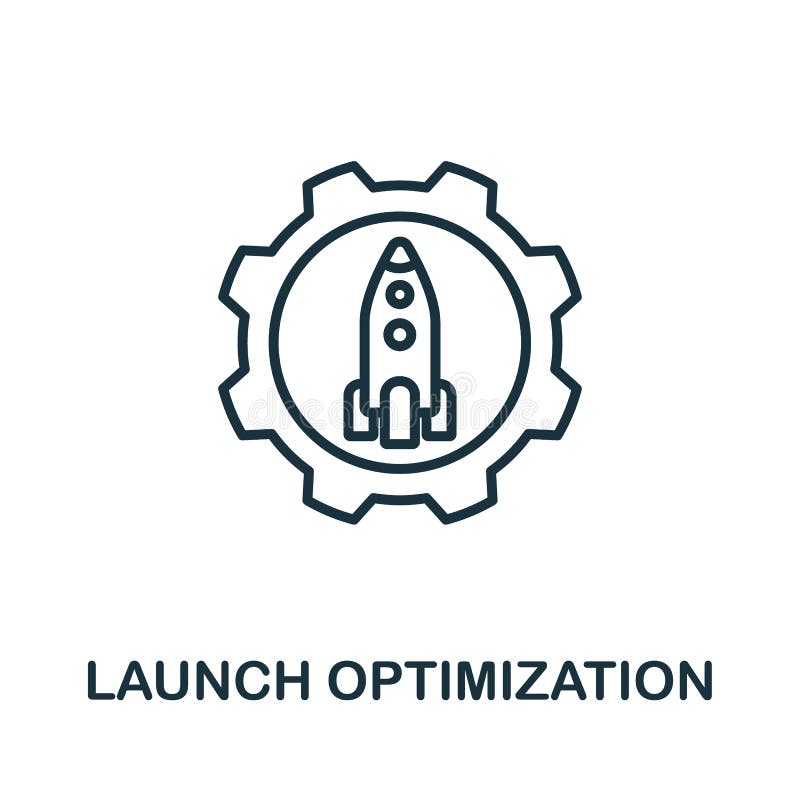 Launch Optimization Icon from Production Management Collection. Simple ...