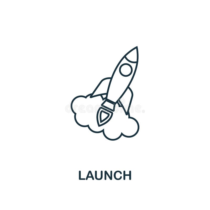 Launch Icon. Simple Element from Startup Icons Collection Stock ...