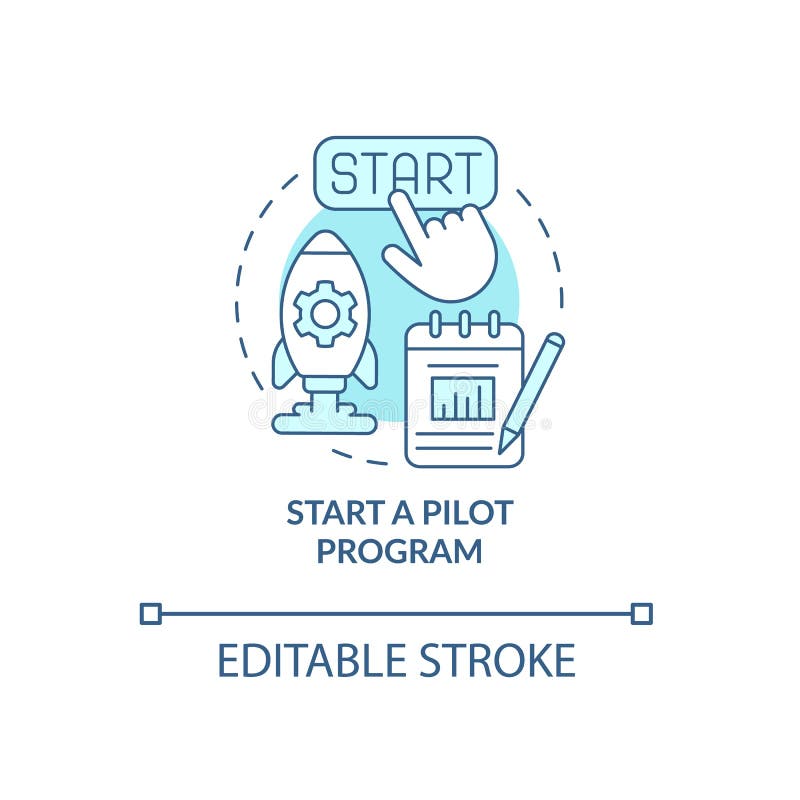 Launch a Pilot Program Concept Icon Stock Vector - Illustration of ...