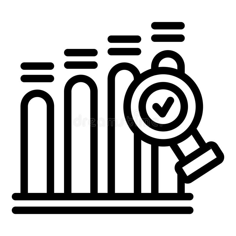 Launch Project Graph Chart Icon Outline Vector. Report Target Stock ...