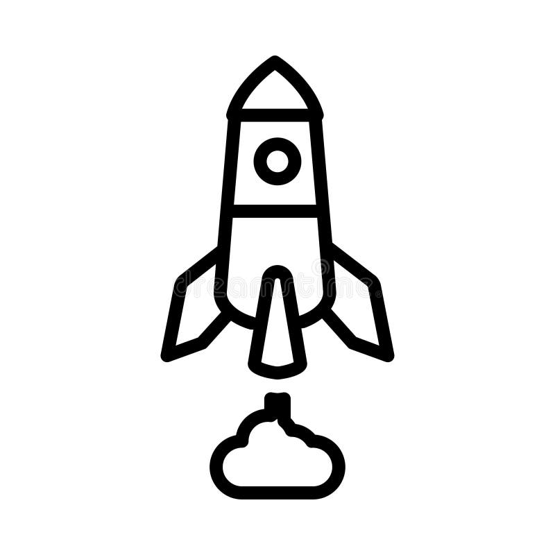 Launch project icon stock vector. Illustration of simple - 254867610