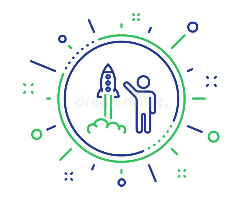 Launch Project Line Icon. Startup Rocket Sign. Vector Stock Vector ...