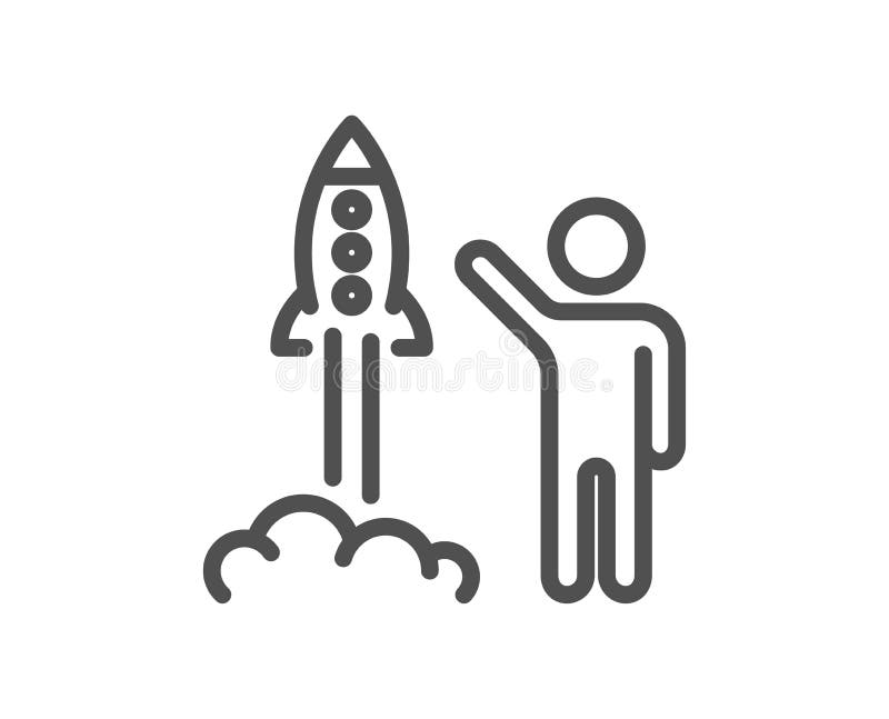 Launch Project Line Icon. Startup Rocket Sign Stock Vector ... Launch Project Line Icon. Startup Rocket Sign Stock Vector ...