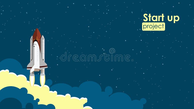 Launch of the Project Vector Illustration Start Up Stock Illustration ...