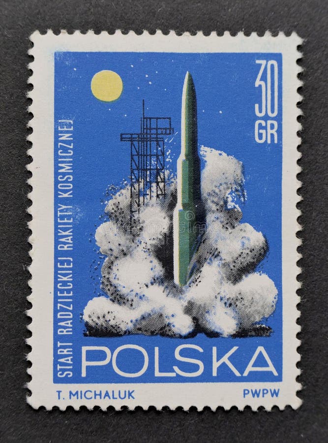 The History of Space Flights at the Old Postage Stamps Editorial Photo ...