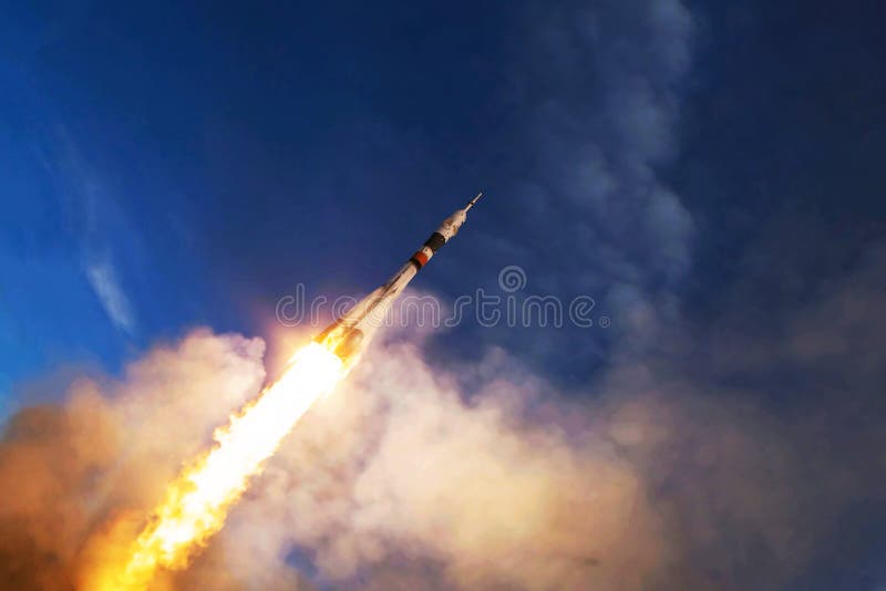 Space Rocket Launch, Top View. Elements of this Image Were Furnished by ...