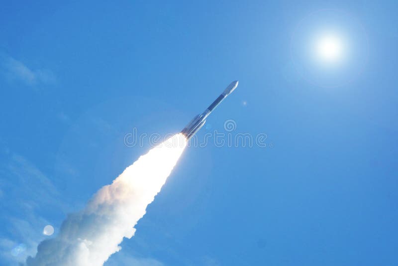 Space Rocket Launch, Top View. Elements of this Image Were Furnished by ...