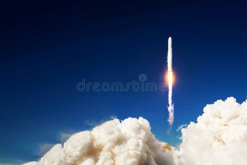 Space Rocket Launch, Top View. Elements of this Image Were Furnished by ...