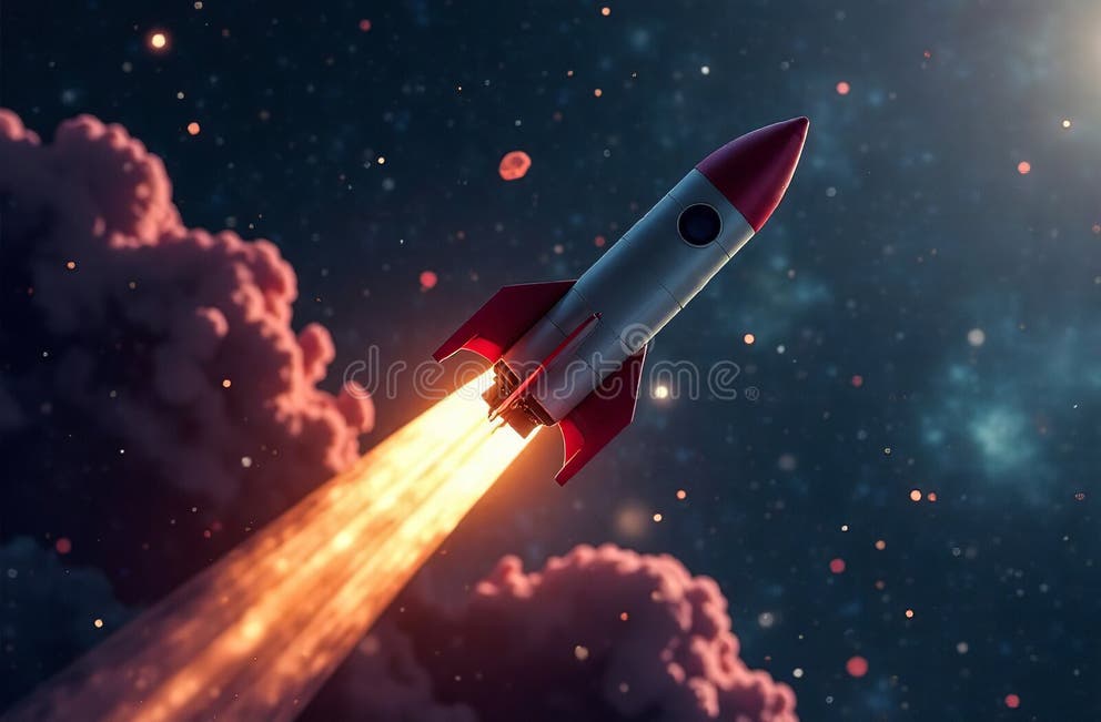 The Launch of Spacecraft, Cosmos Mission in an Open Galaxy. AI ...