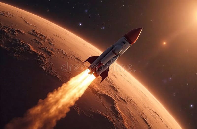 The Launch of Spacecraft, Cosmos Mission in an Open Galaxy. AI ...