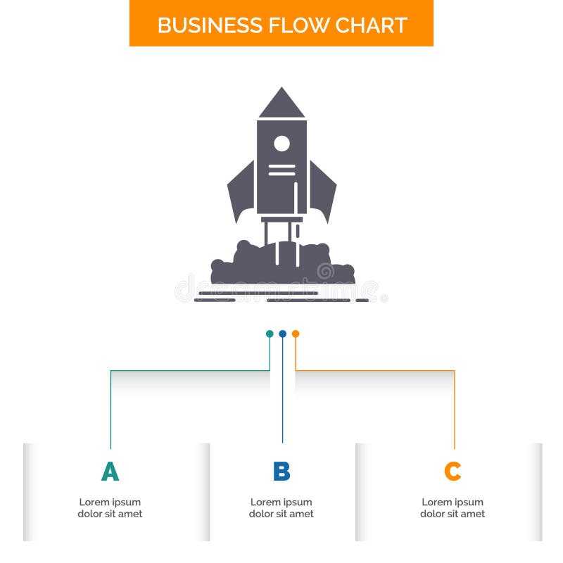 Launch, Startup, Ship, Shuttle, Mission Business Flow Chart Design with ...