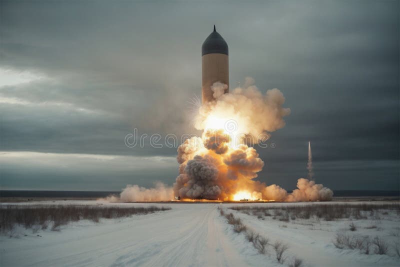 Launch, Take-off of a Huge Rocket, Testing of Nuclear Weapons in a ...