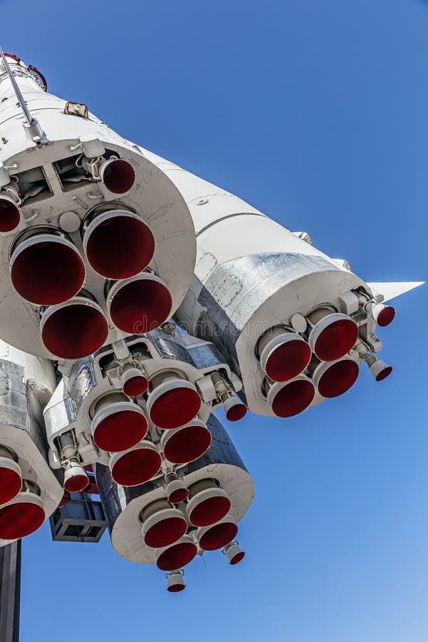 Launch Vehicle on the Launchpad. Launch Vehicle with Large Metal ...