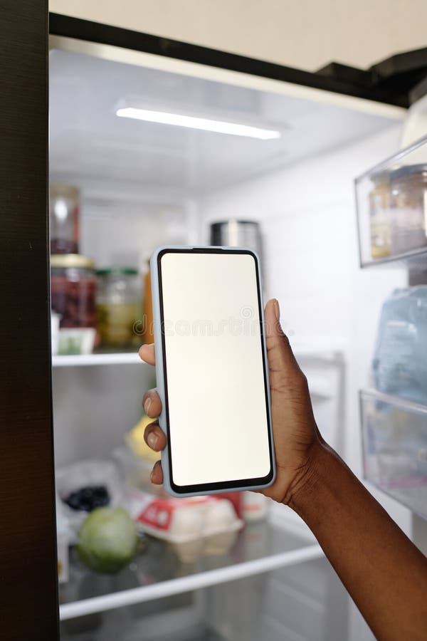 Launched Application for Smart Fridge Stock Photo - Image of technology ...