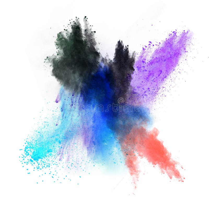 Launched colorful powder stock image. Image of fume, design - 32593573