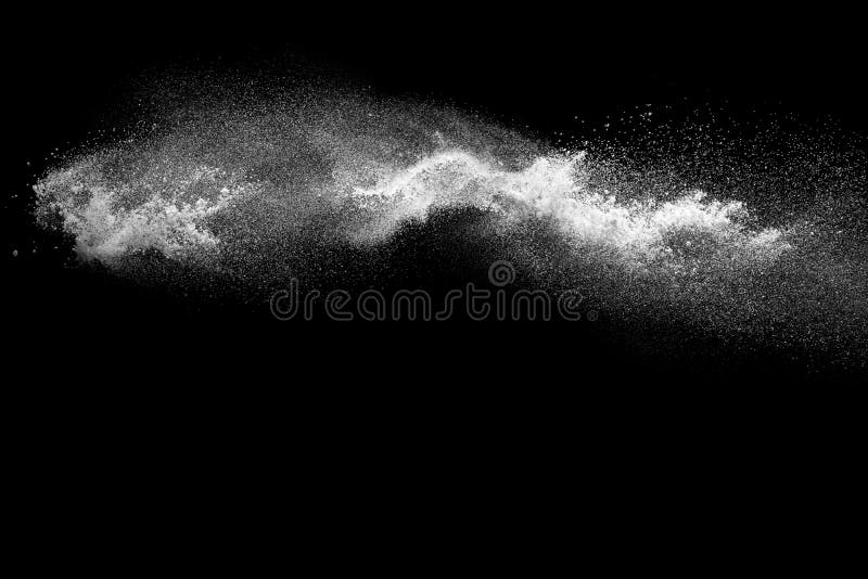 Launched White Powder Splash Stock Photo - Image of night, white: 107131958