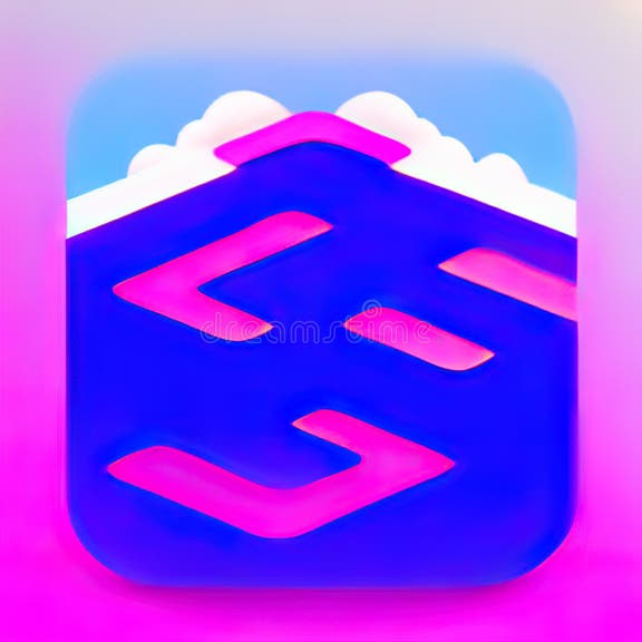 Launcher Software App Icon. Generative AI. Stock Photo - Image of ...