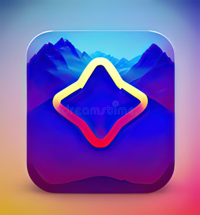 Launcher Software App Icon. Generative AI. Stock Image - Image of ...