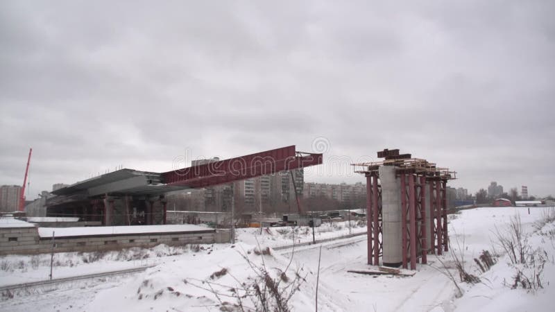 Launching of the Bridge Section Stock Video - Video of asphalt ...