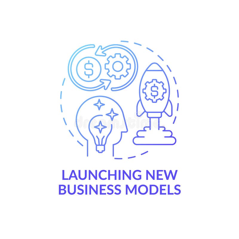 Launching New Business Models Concept Icon Stock Vector - Illustration ...