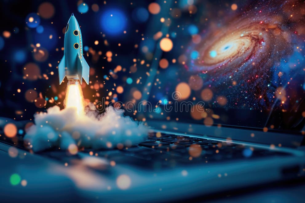 Launching New Product or Service. Technology Development Process Stock ...