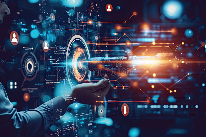 Launching New Product or Service. Technology Development Process Stock ...