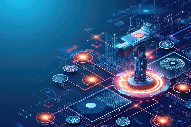 Launching New Product or Service. Technology Development Process Stock ...