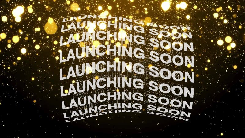 Launching Soon Glitter stock video. Video of bokeh, upcoming - 389371235