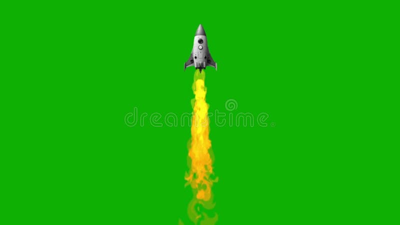 Launching Spaceship Motion Graphics with Green Screen Background Stock ...