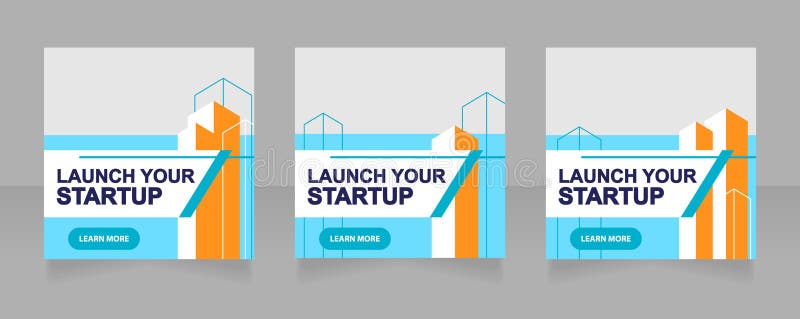 Launching Startup Web Banner Design Template Stock Vector ...