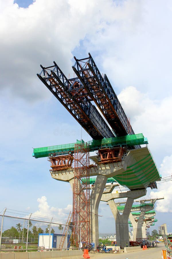 Launching System for Segmental Bridge , Bangkok ,Thailand Stock Image ...
