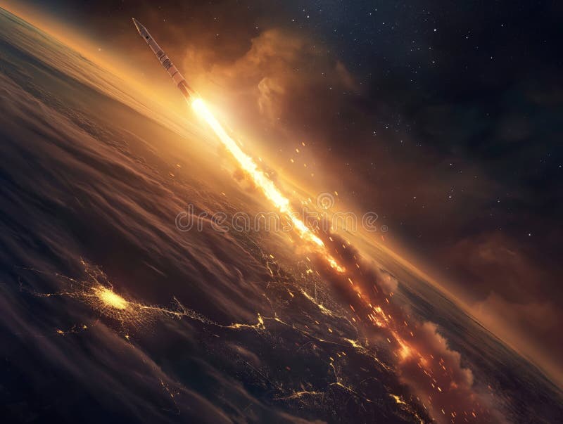 Launching into the Unknown stock image. Image of cosmos - 317897043