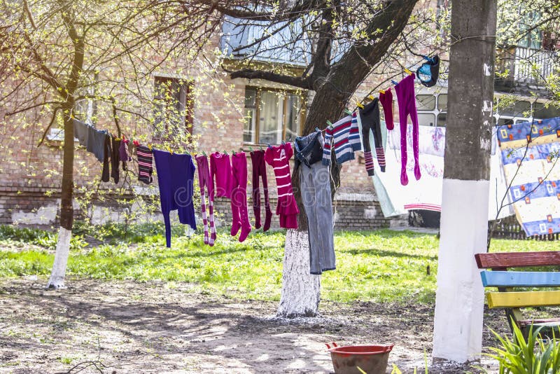 Launder clothes stock photo. Image of clothespin, wash - 53777340