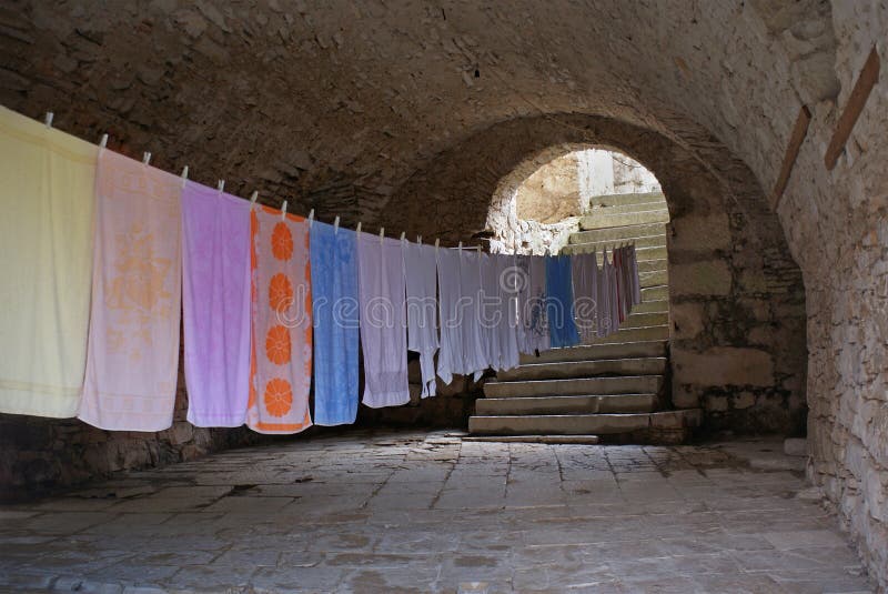 Laundry stock image. Image of ceiling, steps, stairs - 16546429