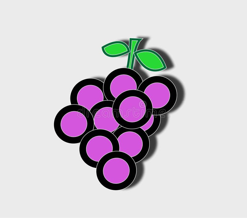 Grape papercut. stock vector. Illustration of origami - 166707552