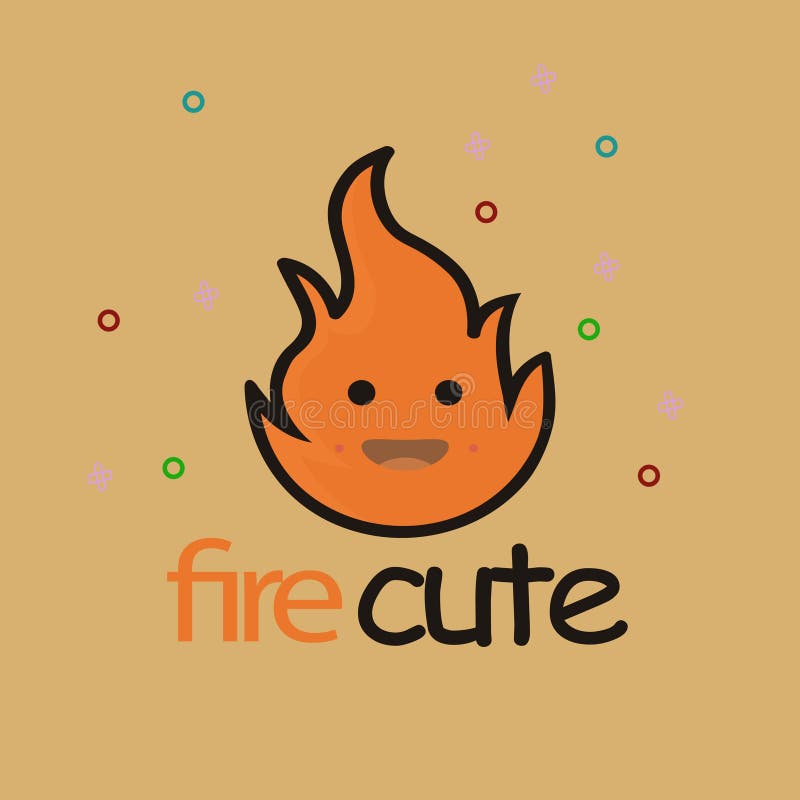 Cute Fire for a Name`s Logo Stock Vector - Illustration of light ...