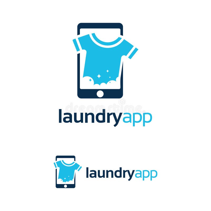 Laundry App Logo Design Template Stock Vector - Illustration of modern ...