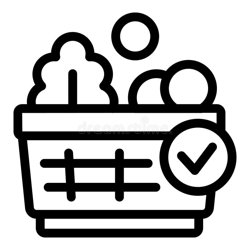 Laundry Basket Full of Clothes with Foam and Check Mark Icon Stock ...