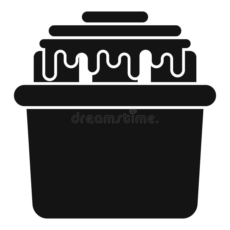 Laundry Basket Full of Clothes Soaking in Detergent Icon Stock Vector ...