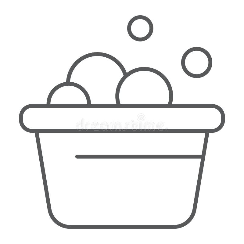 Laundry Line Icon Set, Clean Symbols Collection, Vector Sketches, Logo ...