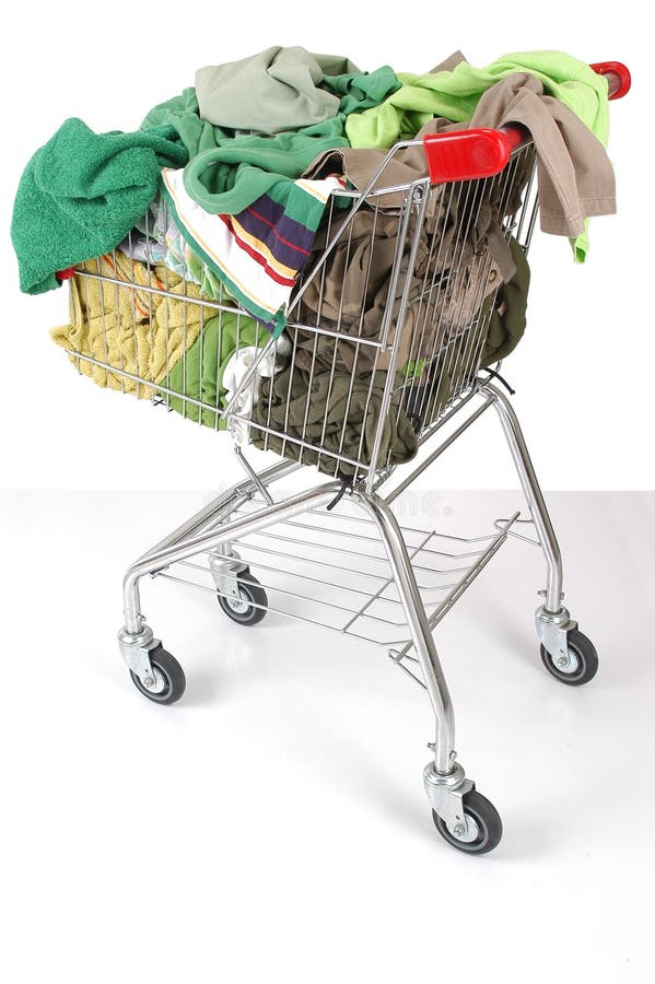 Laundry cart. Isolated stock image. Image of laundry - 14687359