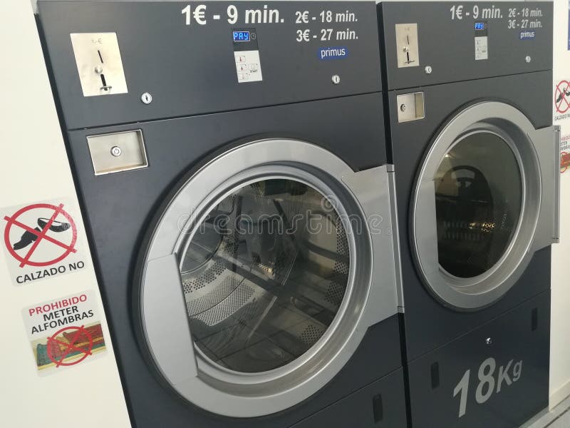 Laundry Room, Clean and Dry Stock Photo - Image of room, machines ...