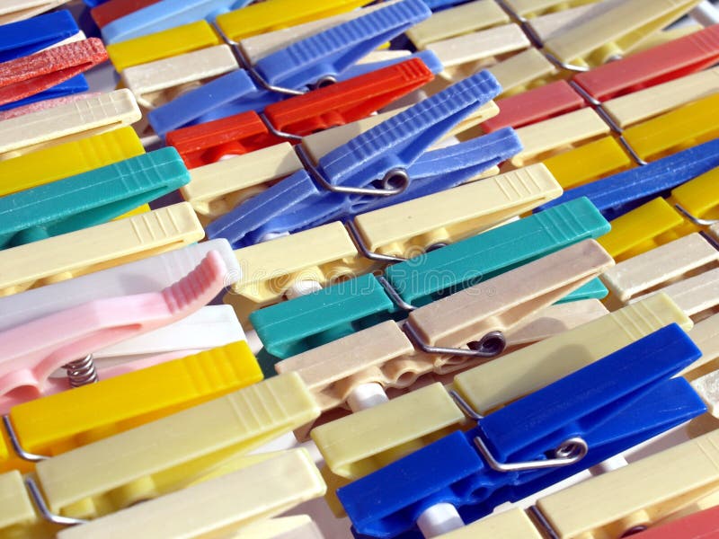 Laundry clips stock photo. Image of line, green, colored - 6870554