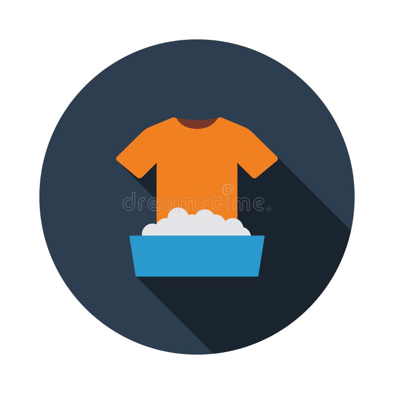 Laundry Clothes Icon stock vector. Illustration of circle - 244467239