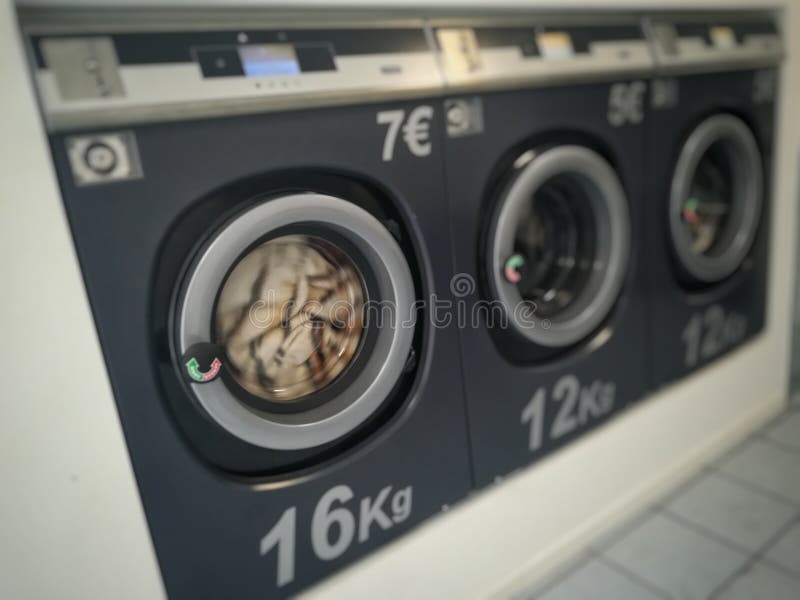 Laundry room stock image. Image of machine, coin, clean - 100860131