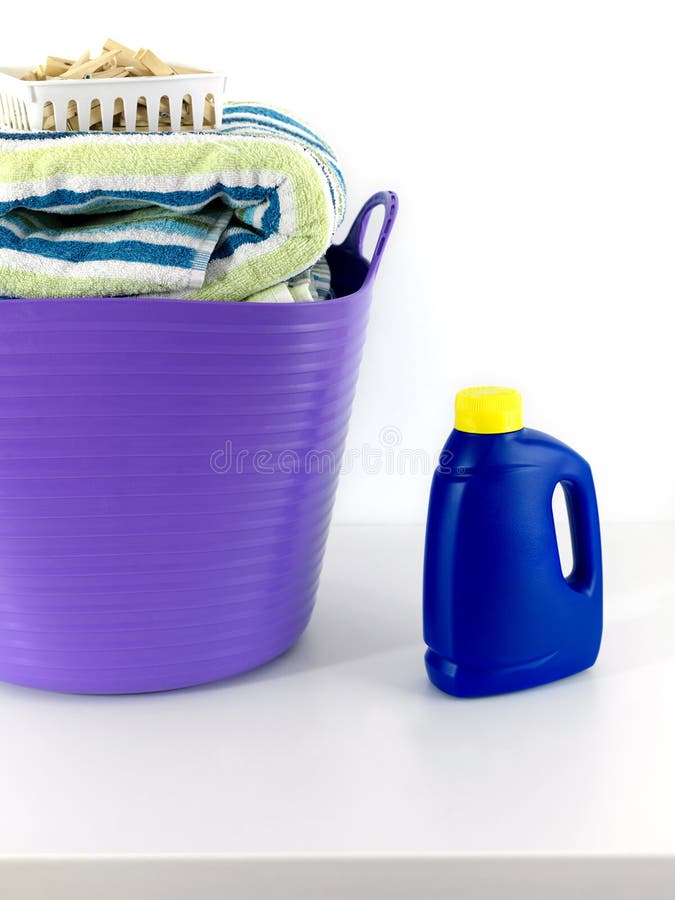 Laundry Day - Focus Foreground Stock Photo - Image of housewife, color ...